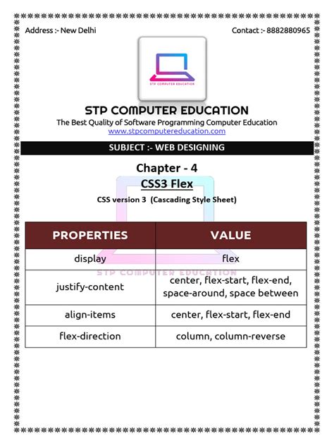 Chapter 4 Css3 Flex Pdf Computers