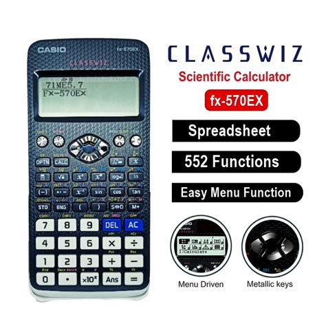 Buy Casio Scientific Classwiz Calculator School And Office Fx 570ex 552