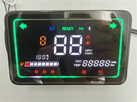 수정 된 전기 스쿠터 E Bike 용 대형 스크린 속도계 리튬납산 배터리 레벨 표시기 Zuma Lcd 디스플레이속도 측정
