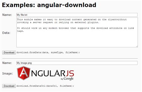 Angular Service For Downloading Browser Generated Data To Disk Angular Script