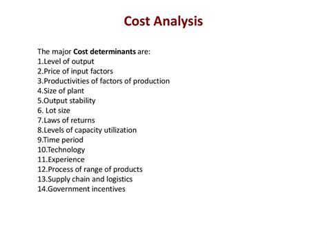 3 Cost Analysis презентация онлайн
