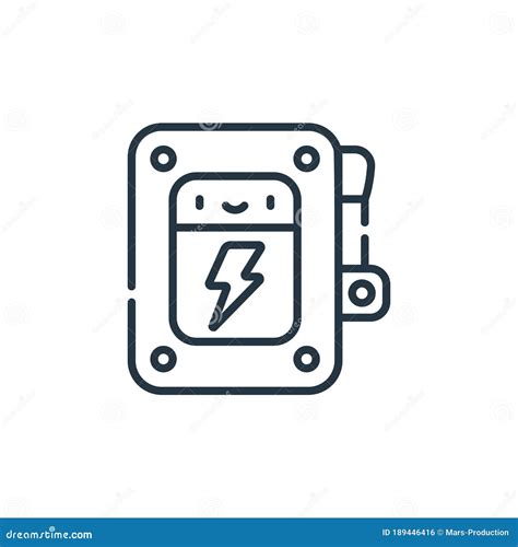 Fuse Box Vector Icon Isolated On White Background Outline Thin Line Fuse Box Icon For Website