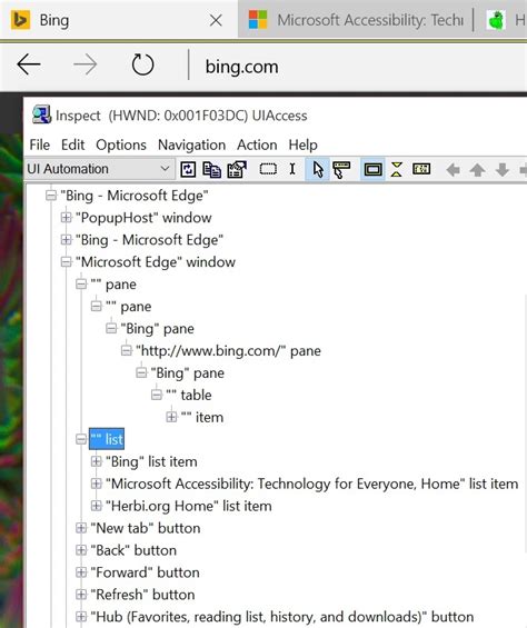 Net Microsoft Edge Get Window Url And Title Stack Overflow