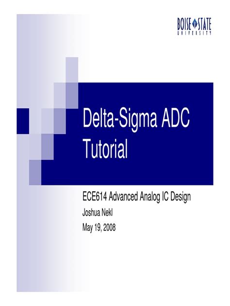 Delta Sigma Adc Download Free Pdf Analog To Digital Converter Algorithms