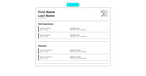 Github Itsalexicv Creator A Cv Creator Made In React