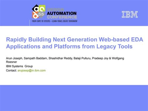 Rapidly Building Next Generation Web Based Eda Applications And
