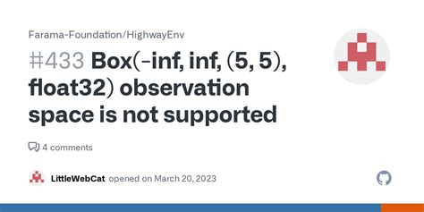 Box Inf Inf 5 5 Float32 Observation Space Is Not Supported