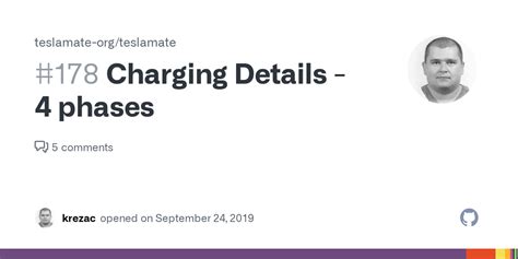 Charging Details 4 Phases · Issue 178 · Teslamate Orgteslamate · Github