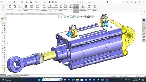 Pneumatic Cylinder 3d Cad Model For Free Download Cadcam Tutorial For Beginners Youtube