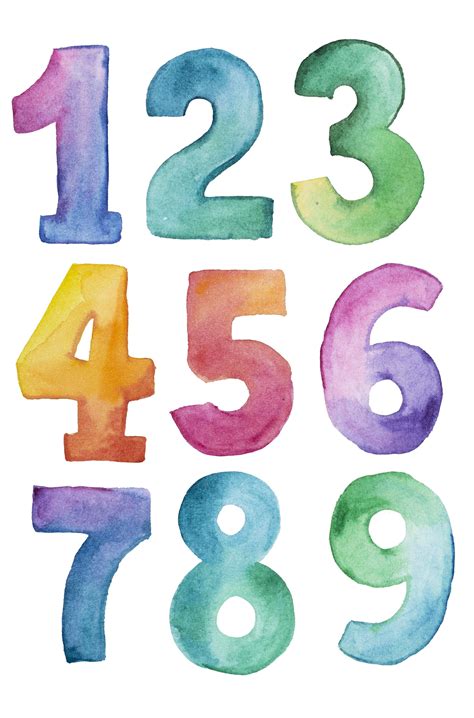 Цифры цветные картинки для детей 60 фото