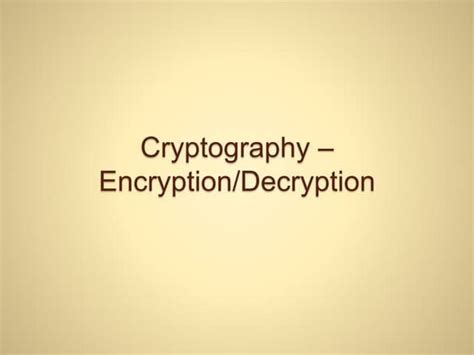 Cryptography Pptx