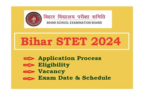 Bihar Stet 2024 Notification Eligibility Bseb Stet Online Application Form Last Date All