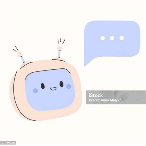 귀여운 챗봇 Ai 캐릭터 인공 지능 채팅 서비스 비즈니스 개념 Ai 콘텐츠 생성기 챗봇 기술 손으로 그린 로봇 장난감 마스코트