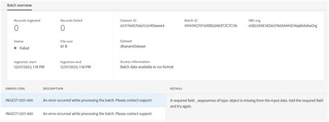 Solved Unable To Ingest Datas Into Event Schema Adobe Experience