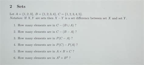 Solved Sets Let A B C Chegg Com