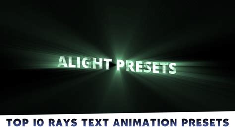 Top 10 Rays Effects Text Animation Presets Alight Motion Preset Alight Motion Text Preset