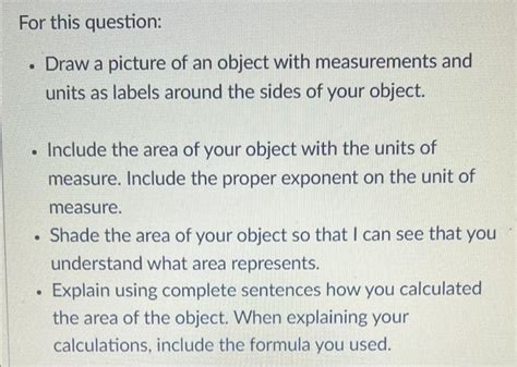 Solved For This Question Draw A Picture Of An Object With Chegg