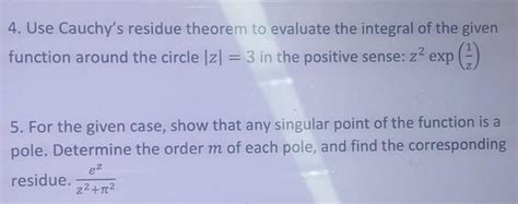 4 use cauchy s residue theorem to evaluate the