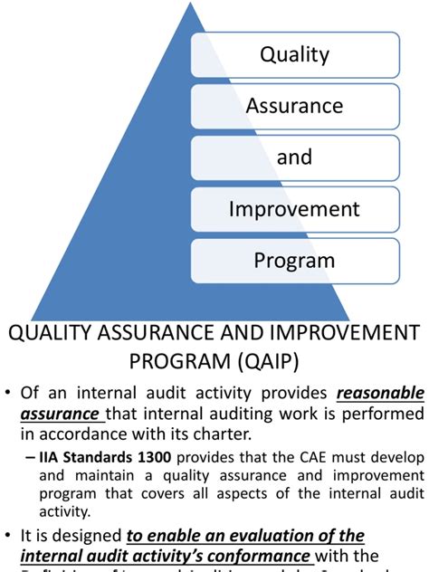 Quality Assurance And Improvement Program Internal Audit Audit