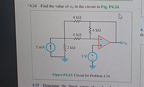 solved 4 24 find the value of u in the circuit in fig