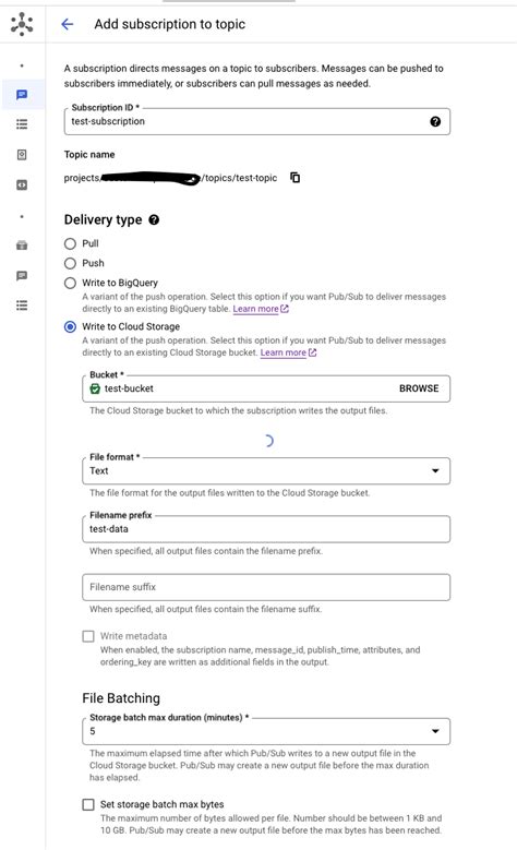Google Pubsub To Google Cloud Storage Stack Overflow