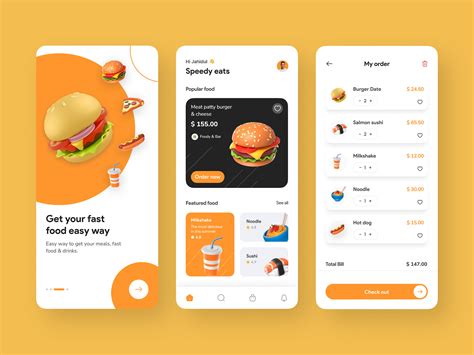 fast food delivery ordering app by jahidul anik on dribbble