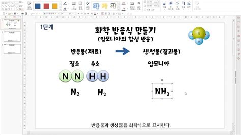 거꾸로수업 과학 중학교3학년 2 화학반응에서의 규칙성 2 화학반응식 만들기 암모니아 합성반응 Youtube