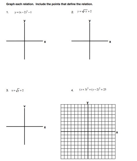Solved Graph Each Relation Include The Points That Define