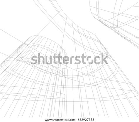 Architectural Background 3d Stock Vector Royalty Free 662927353