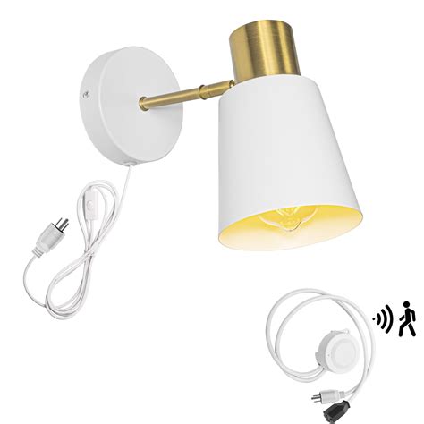Kayyelamp Detachable Motion Sensor Wall Light With Three Prong Plug