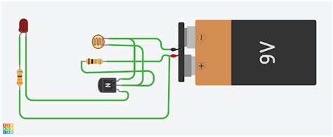 Rangkaian Sederhana Sensor Lampu Otomatis Tanpa Arduino Dengan Simulasi