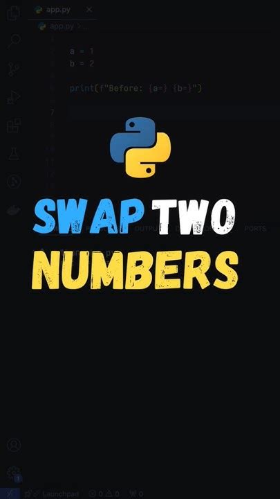 Python The Trick To Swap Numbers Without A 3rd Variable Programming Python Javascript