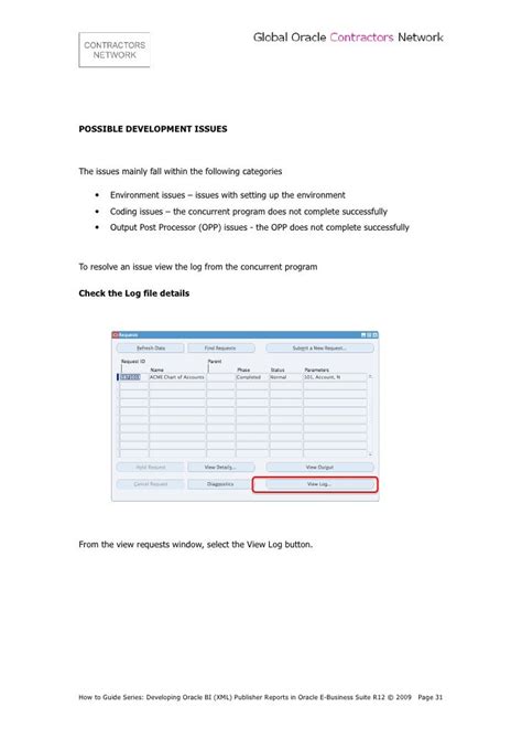contractors network developing oracle bi xml publisher