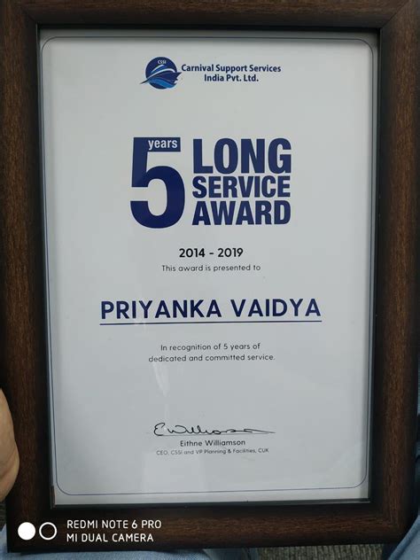 Priyanka Vaidya On Linkedin Recognition Longserviceaward Grateful 78 Comments