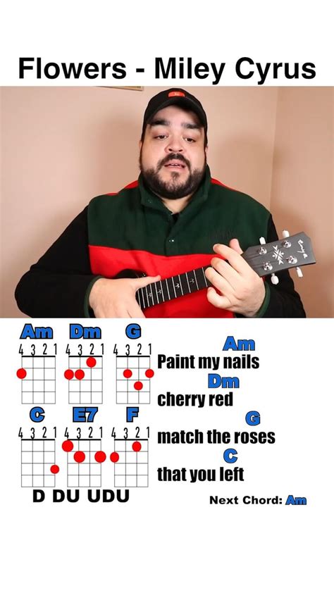 Flowers Miley Cyrus Ukulele Play Along With Chords And Lyrics