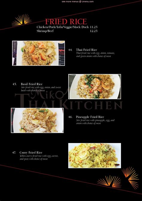 Online Menu Of Miko Thai Kitchen Restaurant Hudson Wisconsin 54016