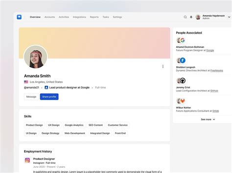 Stratis Ui User Profile In 2025 User Profile Ui Design Website Web Design