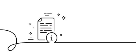 Instruction Line Icon User Manual Sign Continuous Line With Curl Vector Stock Illustration