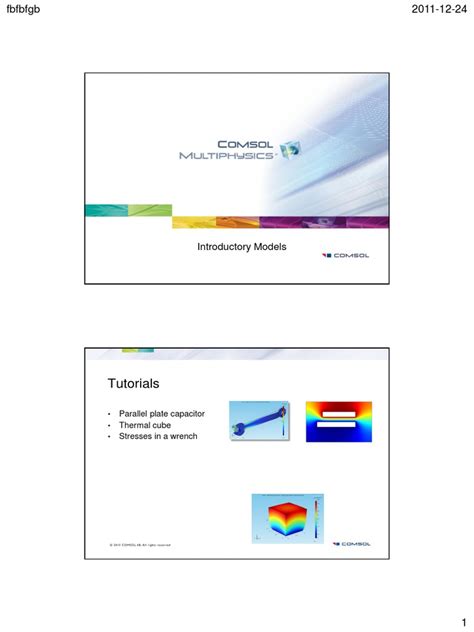 Comsol Multiphysics Intro Models Pdf Heat Transfer Thermal Expansion