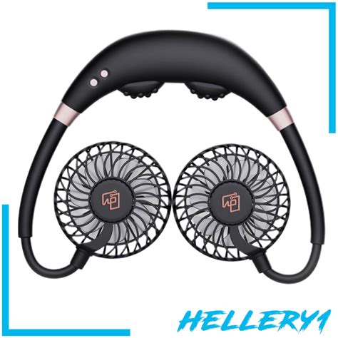 Hellery1 พัดลมแบบคล้องคอชาร์จ Usb ขนาดพกพาสําหรับบ้านออฟฟิศ Hellery11