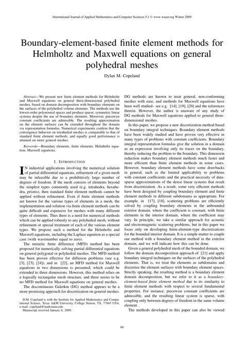 Pdf Boundary Element Based Finite Element Methods For Helmholtz And