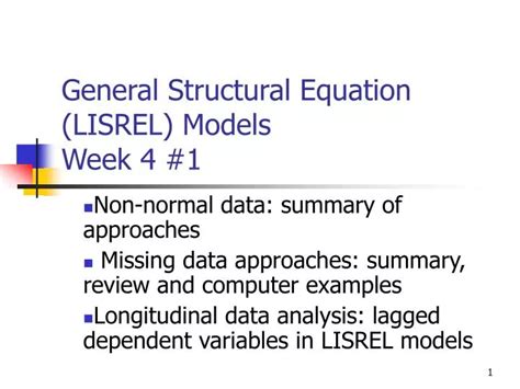 Ppt General Structural Equation Lisrel Models Week 4 1 Powerpoint Presentation Id 4540576