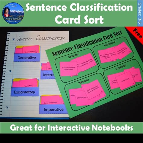 Sentence Classification Card Sort The Colorado Classroom