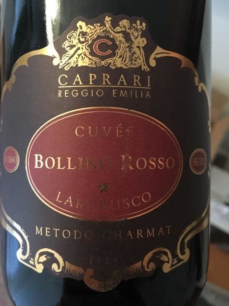 Nv Caprari Lambrusco Reggiano Bollino Rosso Italy Emilia Romagna