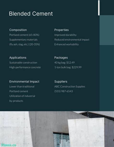 Construction Materials Catalog Template