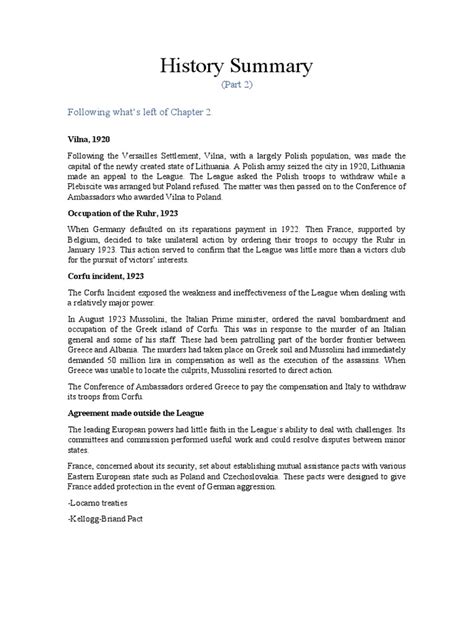 History Summary Part 2 Pdf Disarmament International Relations