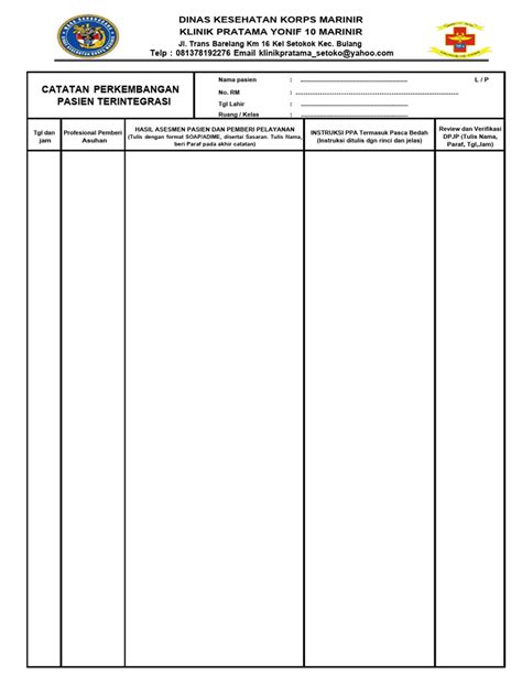 Form Status Cppt Pasien Pdf