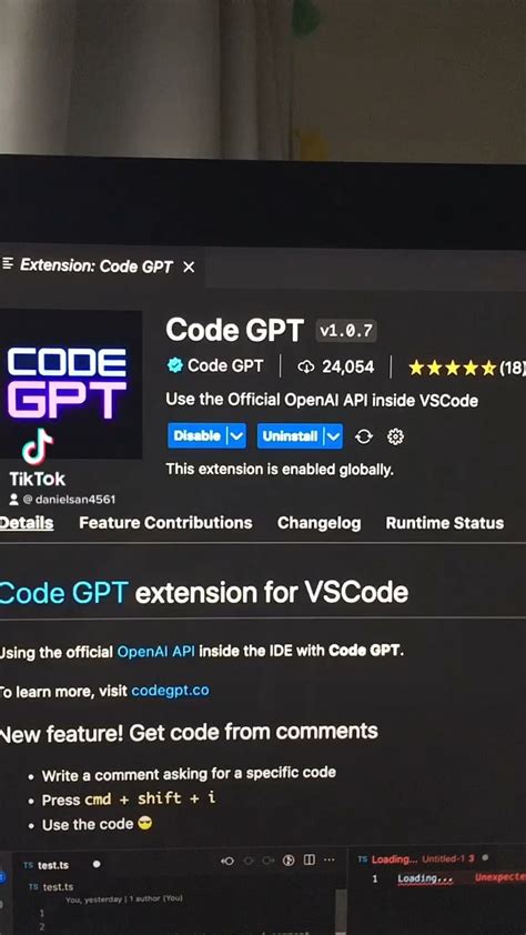 i posted this video and it has more than 100 000 views on tiktok 🤯 r codegpt vscode