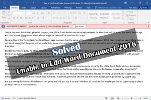 Solved Unable To Edit Word Document
