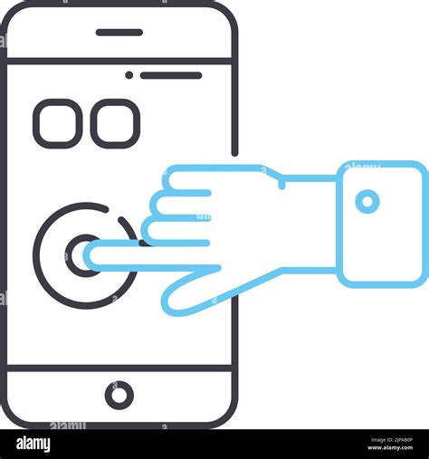 Touch Screen Line Icon Outline Symbol Vector Illustration Concept